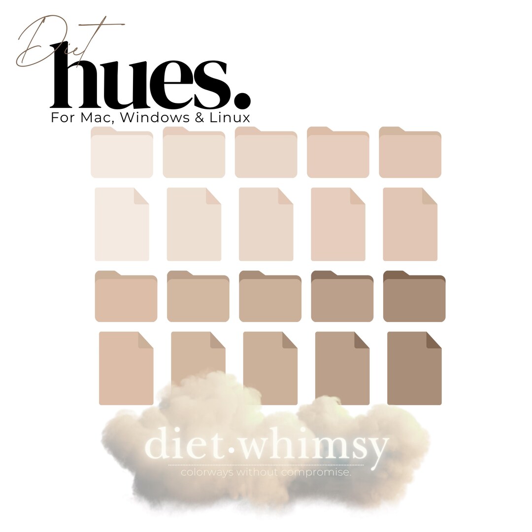Cream Hues Desktop Folder and Document Icon Set for Windows, Mac ...