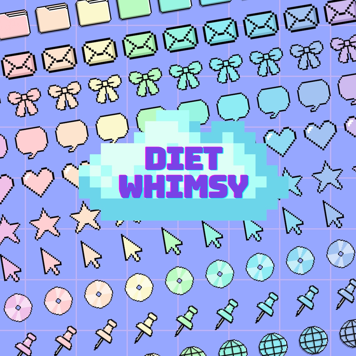 Pastel Pixel Desktop Icons for Windows, Mac & Linux | Retro Collection ...