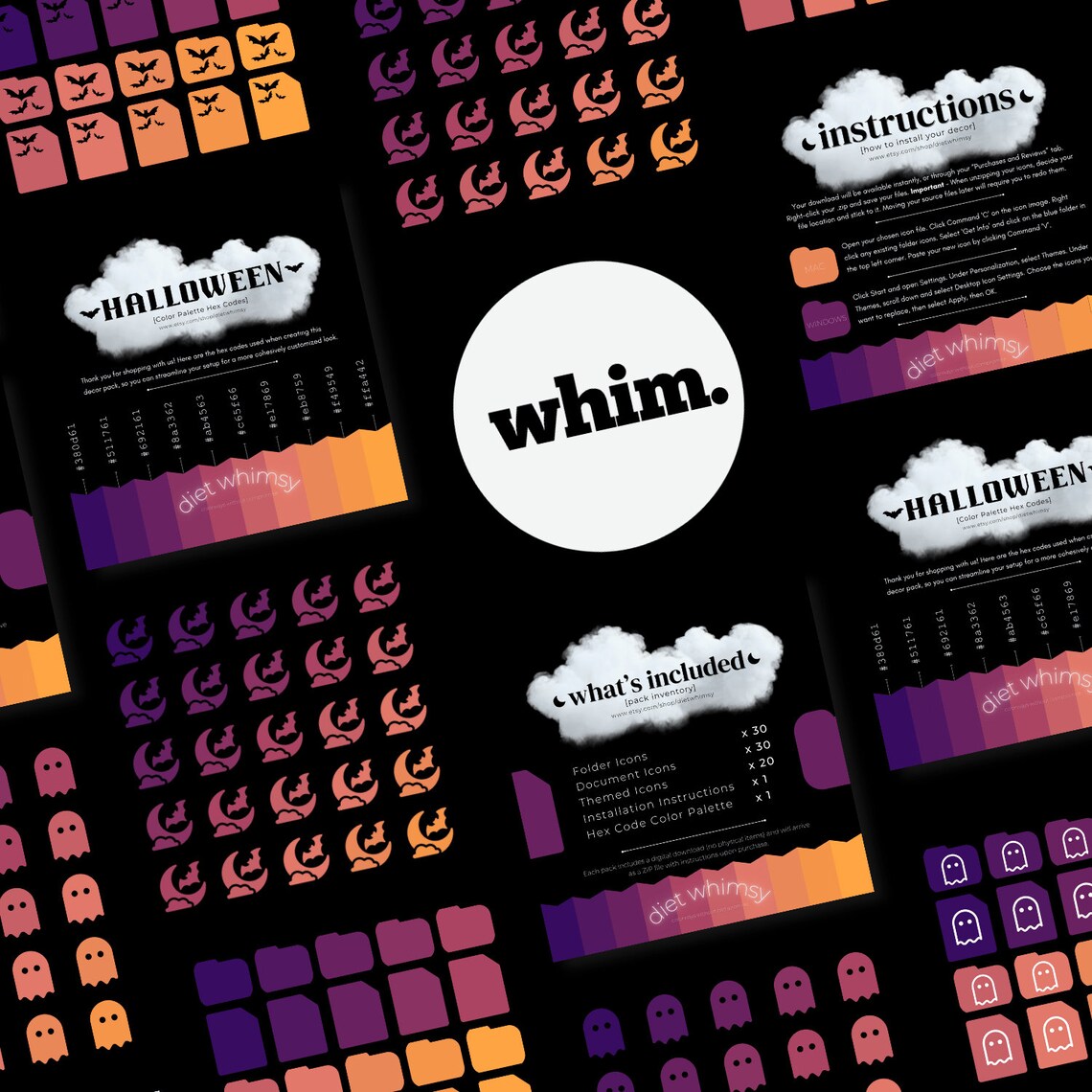 Classic Halloween Desktop Icon Set for Windows, Mac & Linux | Spooky ...