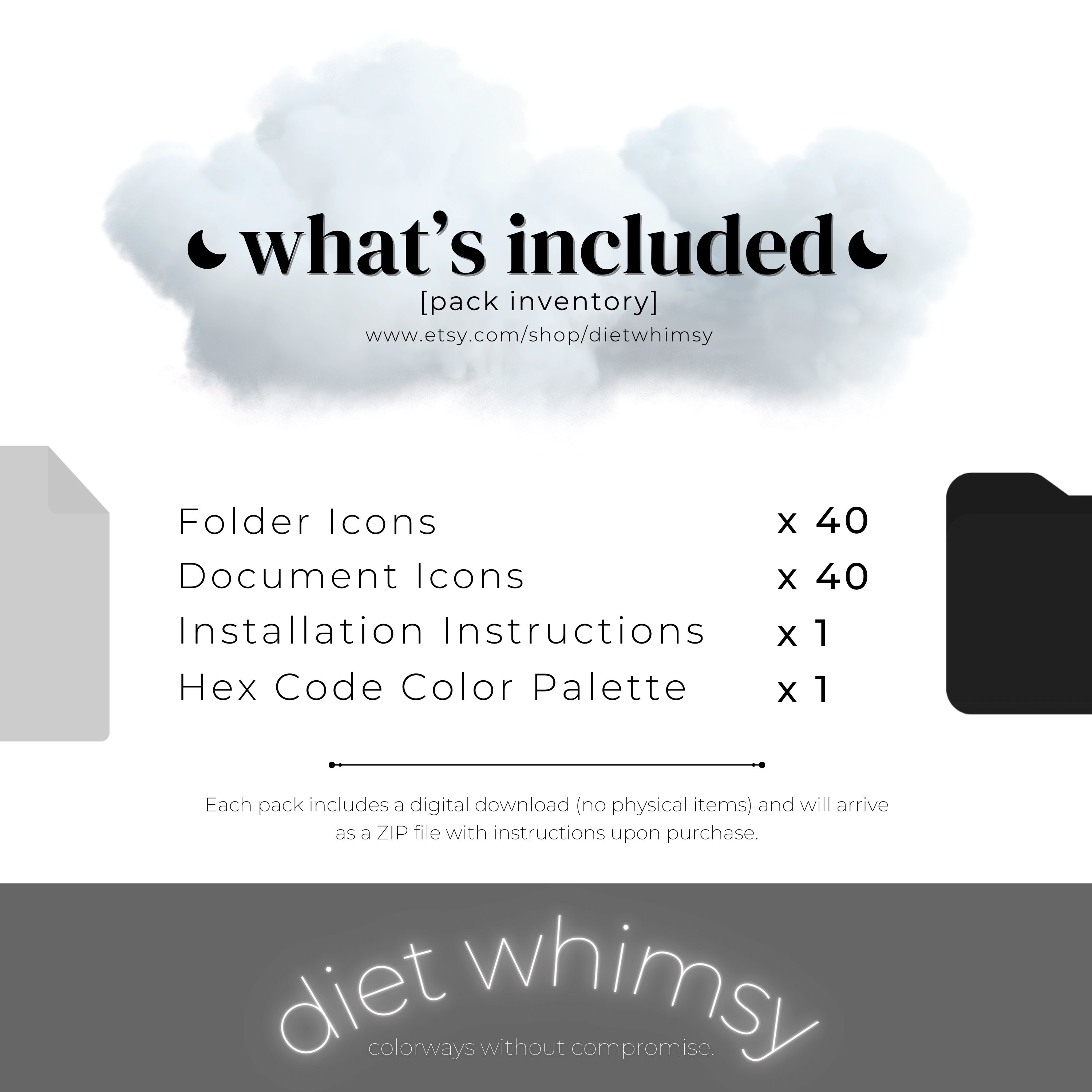 Monochrome Desktop Icon Set for Windows, Mac & Linux | Minimalist ...