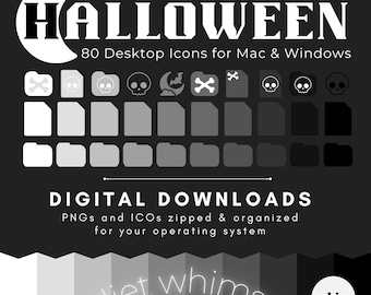 Classic Halloween Desktop Icon Set for Windows, Mac & Linux | Spooky ...