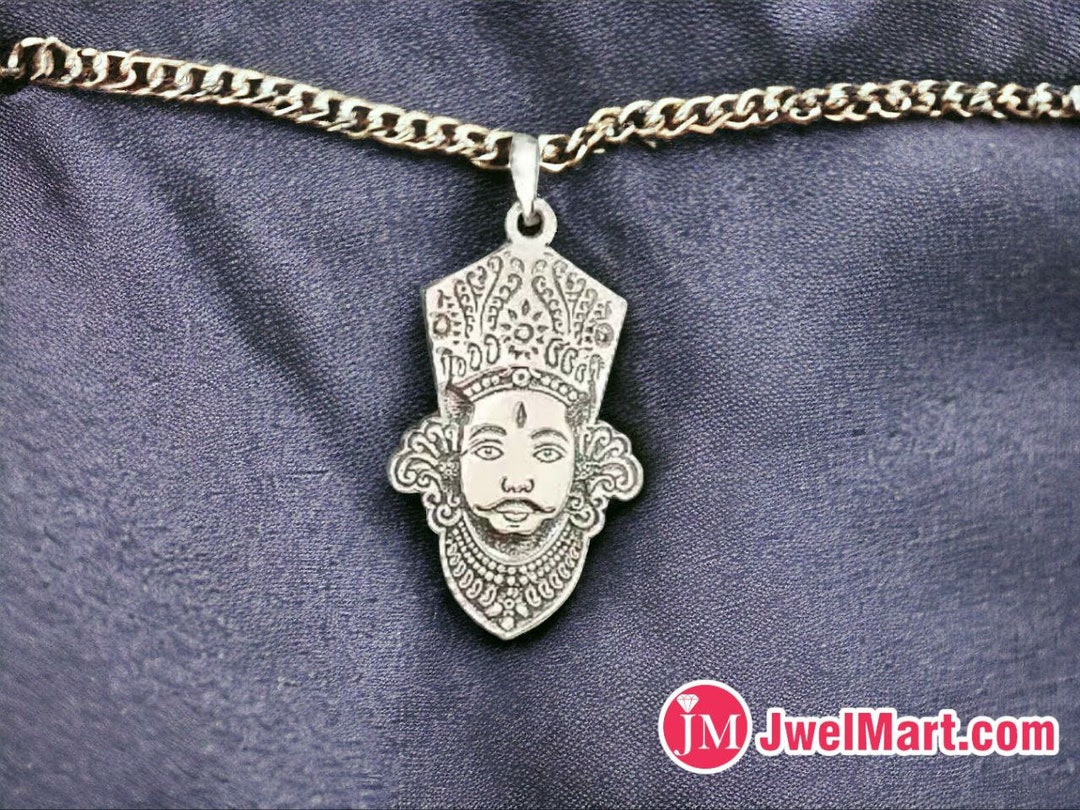 Khatu Shyam Silver Locket 925 Silver Pendant With Spiritual Symbol ...