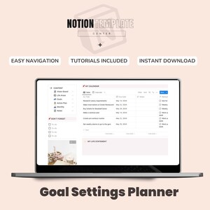 Notion Template Goal Setting Planner, Unleash the Power of Organization ...