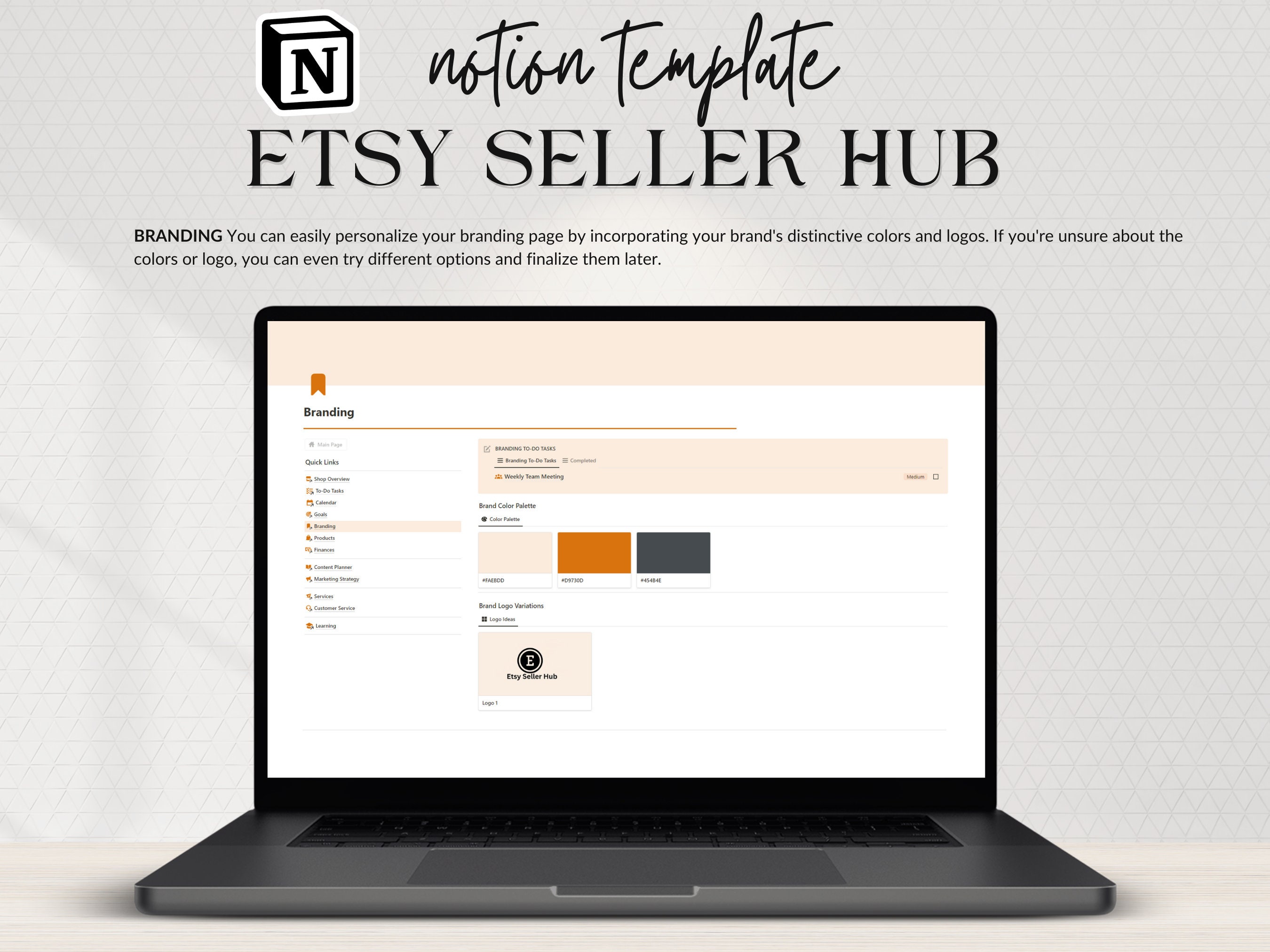 Notion Etsy Shop Planner, Notion Business Planner, Notion Template ...