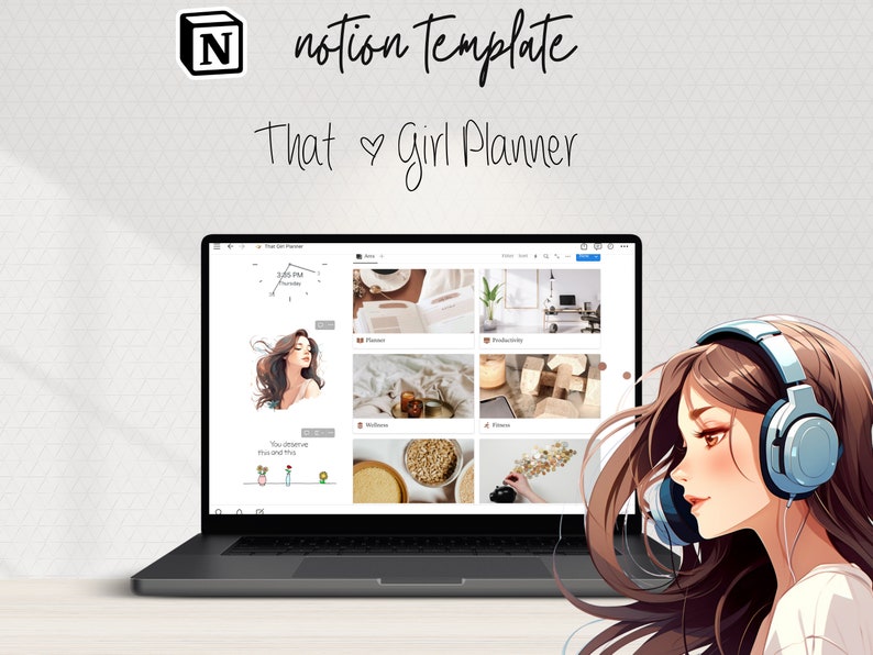 Notion That Girl Planner - Ultimate Life Organizer for Wellness ...