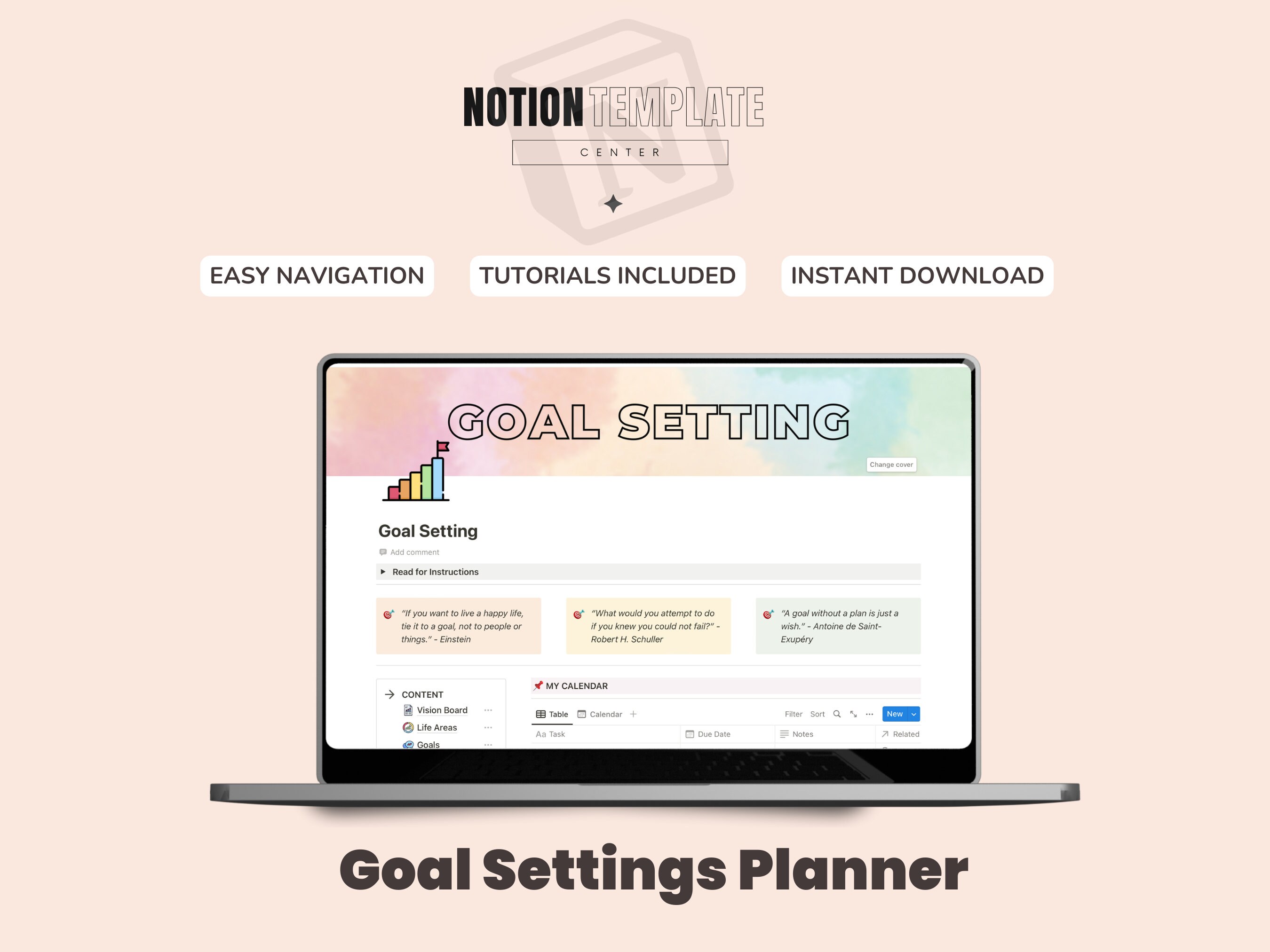 Notion Template Goal Setting Planner, Unleash the Power of Organization ...