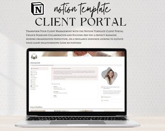 Notion Template Client Portal, Minimalist Client Dashboard, Project Management, Client Tracker ...