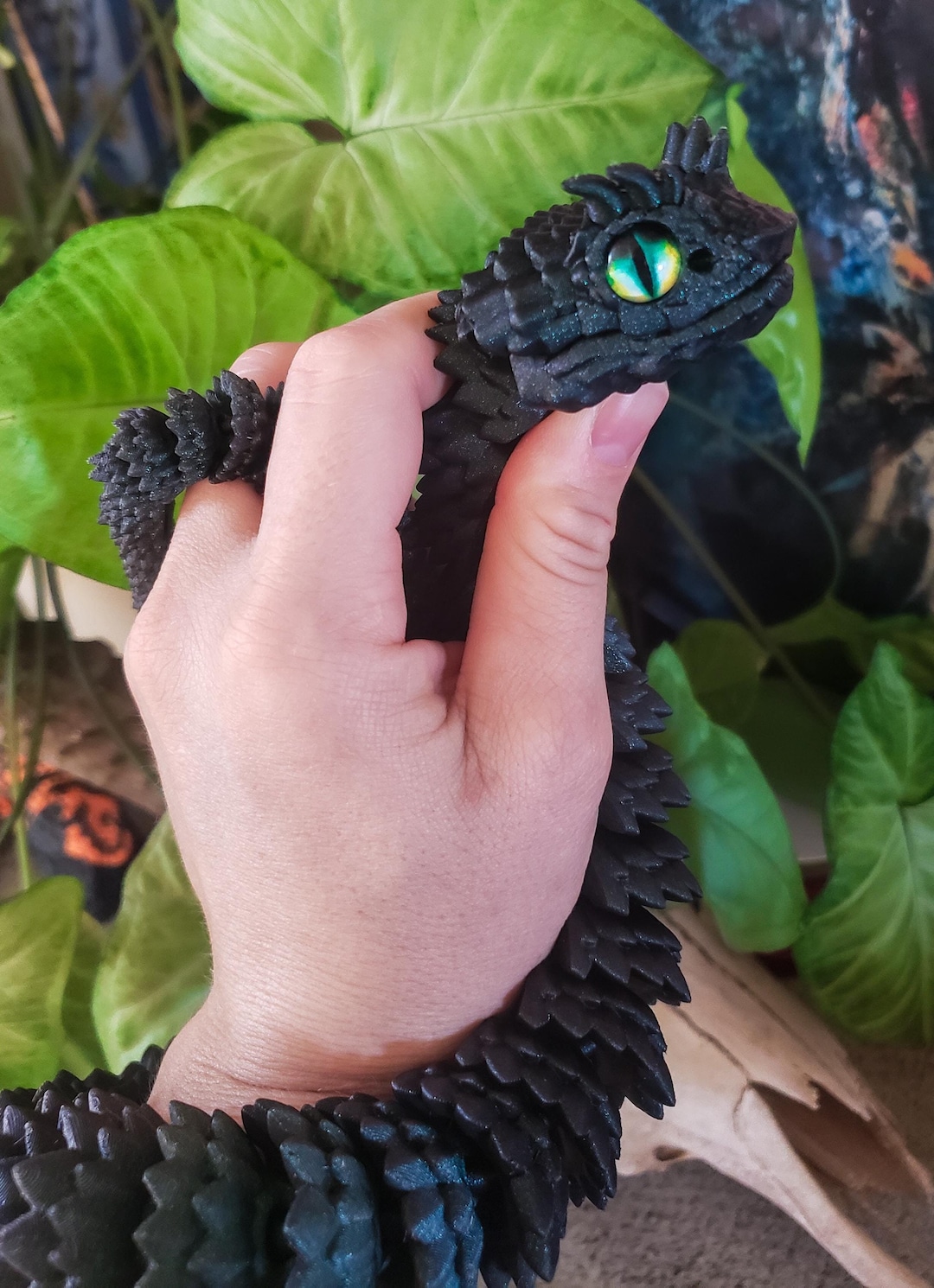 Articulated Eyelash Viper W/ Retractable Fangs & Glass Eyes - Etsy