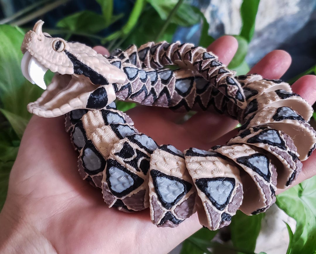 Small Articulated Gaboon Viper W/ Retractable Fangs - Etsy