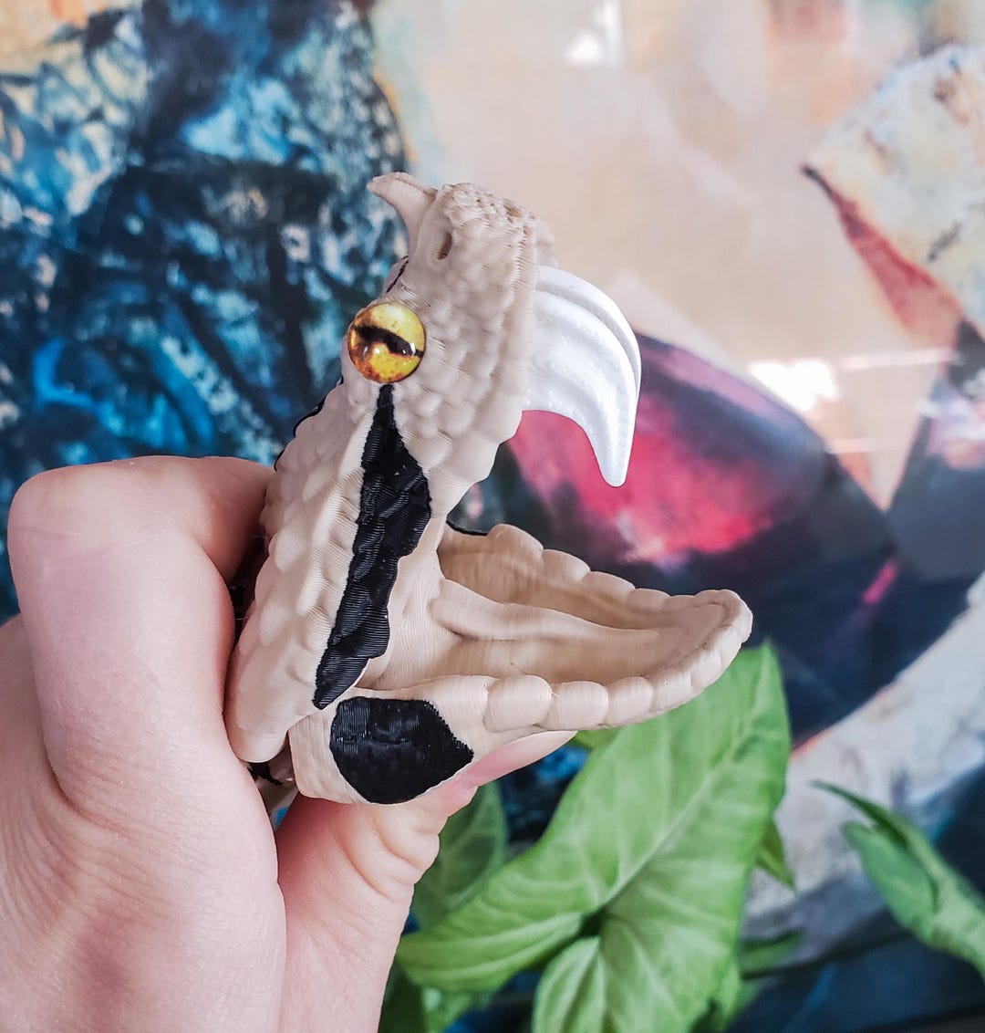 XL Articulated Gaboon Viper W/ Glass Eyes & Retractable Fangs - Etsy