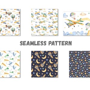 Air Transport Clipart Set, Watercolor Air Transport Png, Unique ...