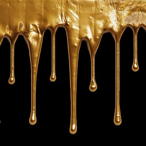 Gold Drip Clipart, Unique Gold Paint Splash, Gold Dripping Overlay ...