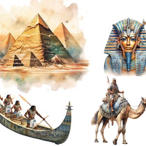 Ancient Egypt Clipart, Unique Egypt Png, Watercolor Travel Art, Africa ...