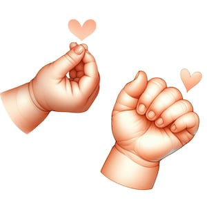 Cute Baby Hand Clipart, Holding Hands Clipart, Child Hand Png, Cute ...