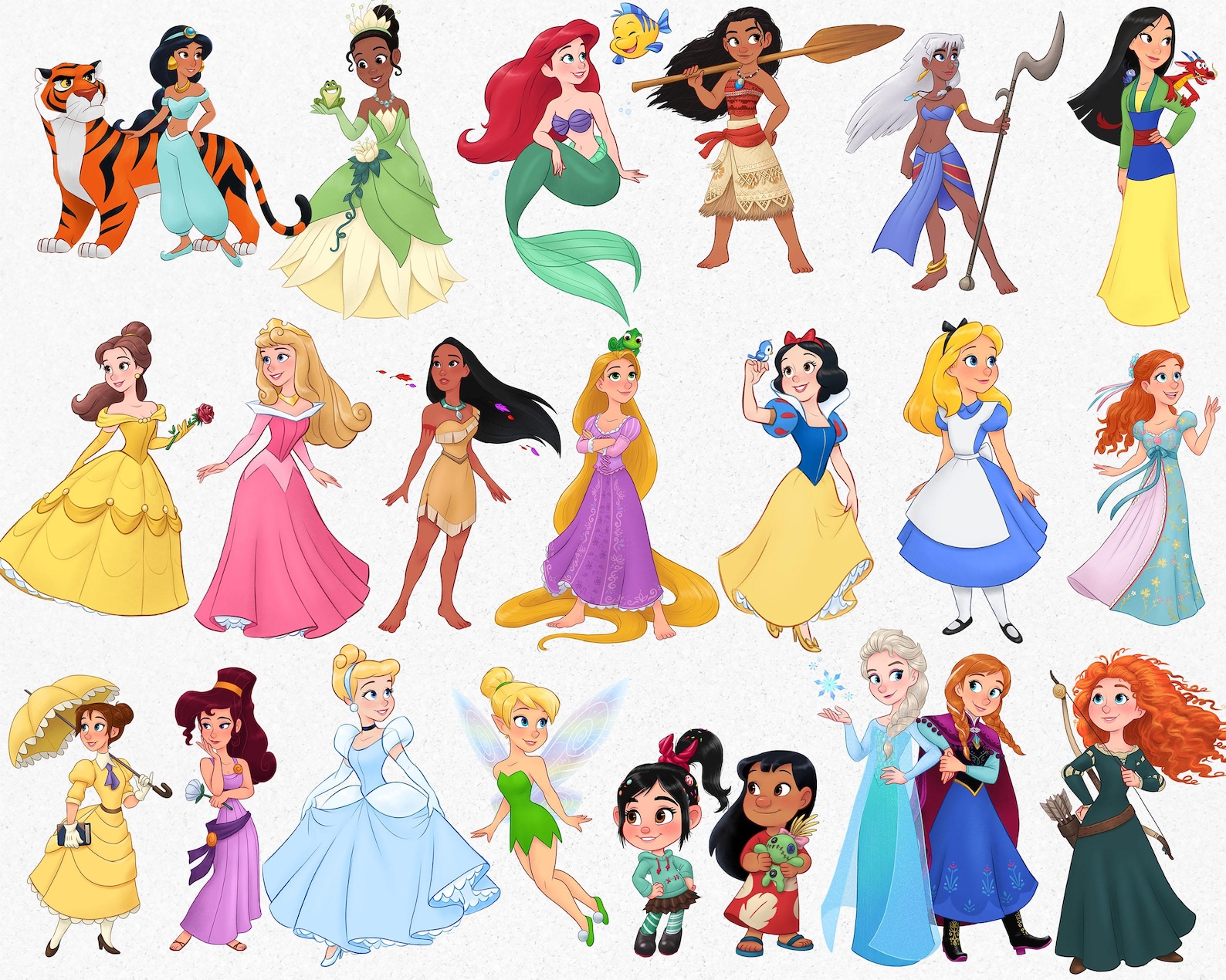 Princess Clipart Bundle, Best Friends Princess Clipart, Birthday ...