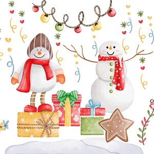 Watercolor Christmas Clipart, Unique Christmas Decor Png, Cute Holiday ...