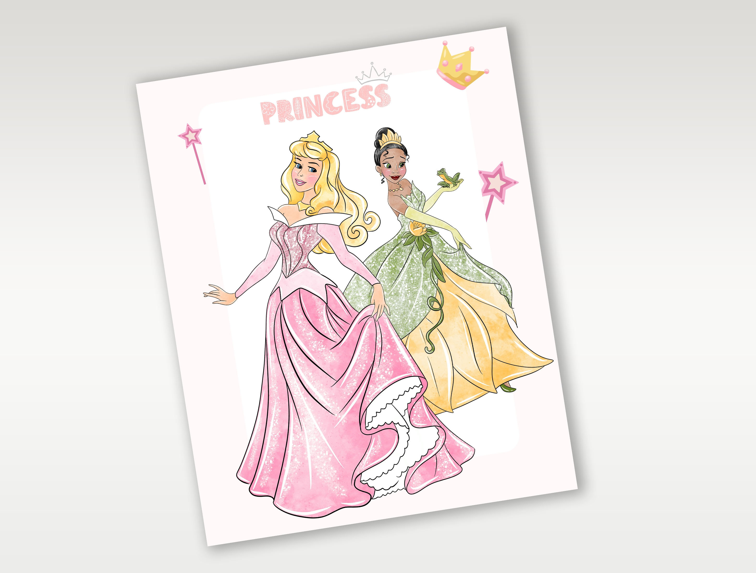 Watercolor Princess Clipart, Unique Hand Drawn Princess Graphics ...
