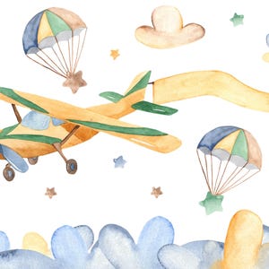 Air Transport Clipart Set, Watercolor Air Transport Png, Unique ...