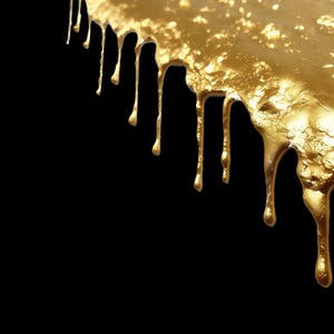 Gold Drip Clipart, Unique Gold Paint Splash, Gold Dripping Overlay ...