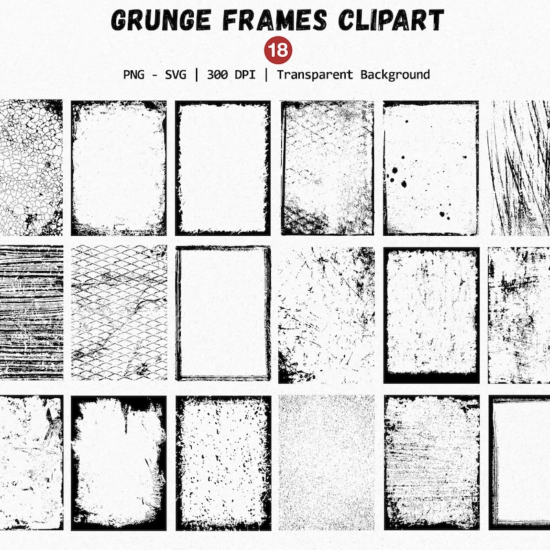 Collage Frames Clipart - Etsy