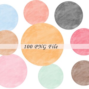 Watercolor Circle Clipart, Unique Circle Clipart PNG, Cute Circle ...