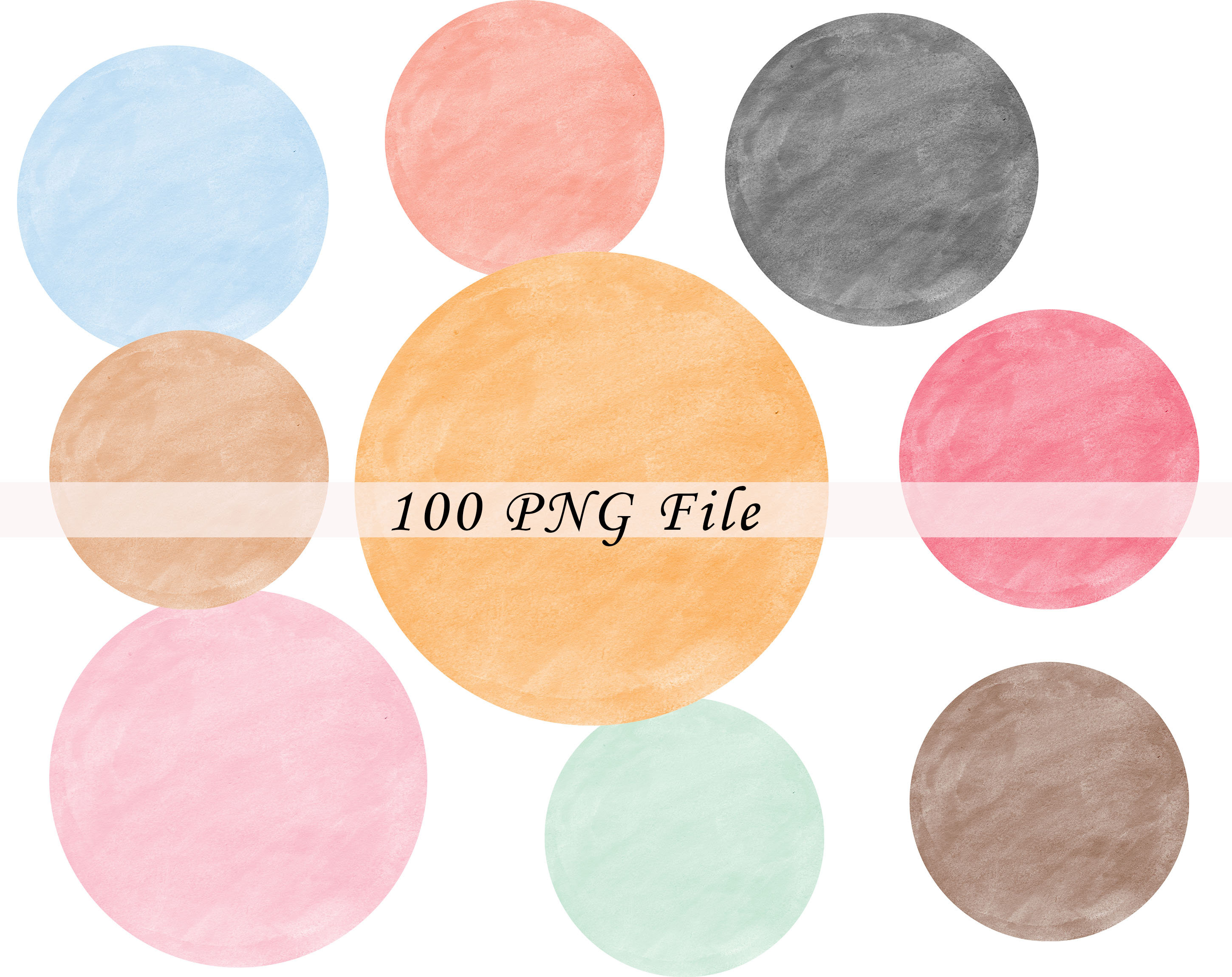 Watercolor Circle Clipart, Unique Circle Clipart PNG, Cute Circle ...