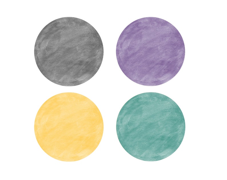 Watercolor Circle Clipart, Unique Circle Clipart PNG, Cute Circle ...