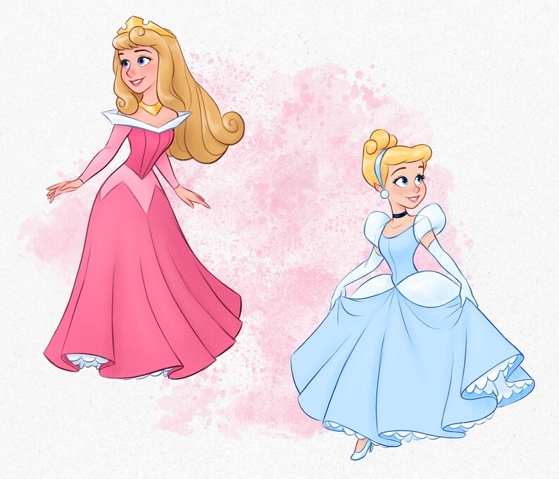 Princess Clipart Bundle, Best Friends Princess Clipart, Birthday ...