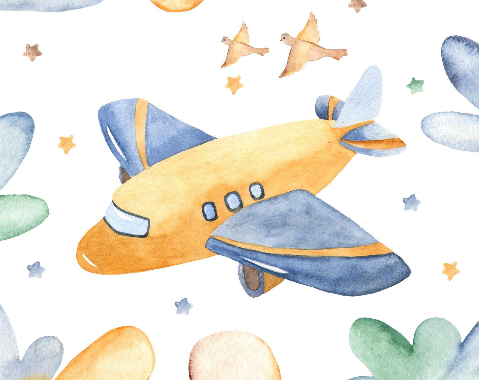 Air Transport Clipart Set, Watercolor Air Transport Png, Unique ...
