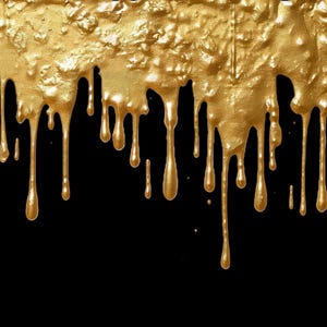 Gold Drip Clipart, Unique Gold Paint Splash, Gold Dripping Overlay ...