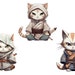 Samurai Cats Clipart, Unique Samurai Kitten PNG, Cute Ninja Cat ...