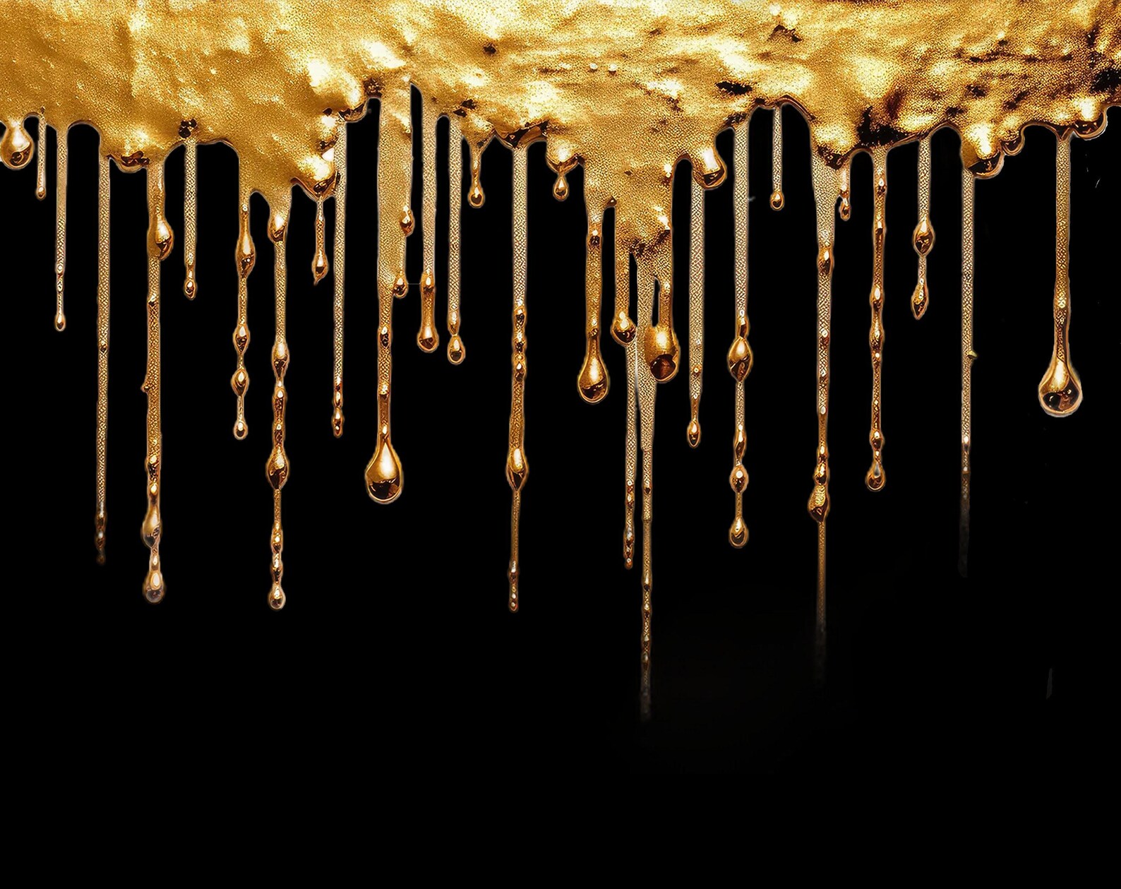 Gold Drip Clipart, Unique Gold Paint Splash, Gold Dripping Overlay ...