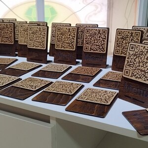 Custom QR Code Plaque Laser Cut File (svg, Dxf, Pdf) - Etsy