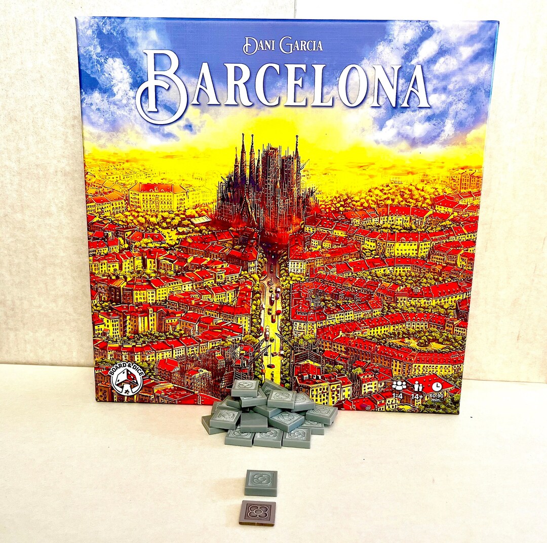 Barcelona Game Tokens [laser Cut] - 25 Cobblestone Tiles - Etsy