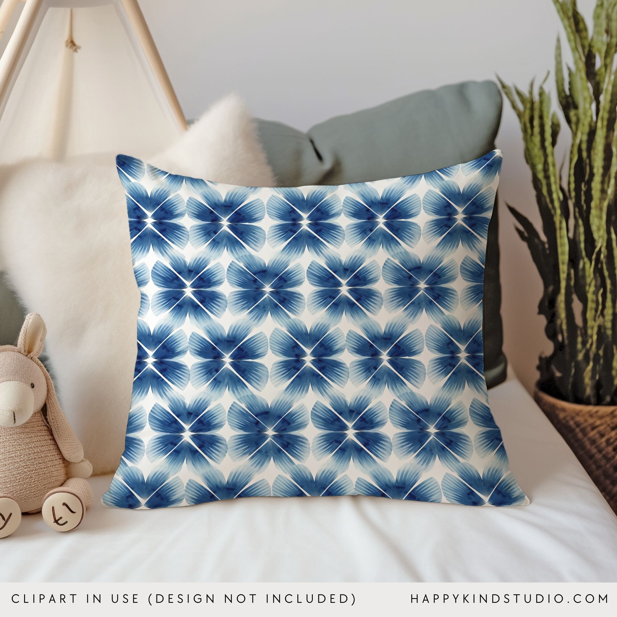 Blue Shibori Seamless Pattern Design, Tie Dye Textures, Japanese Fabric ...