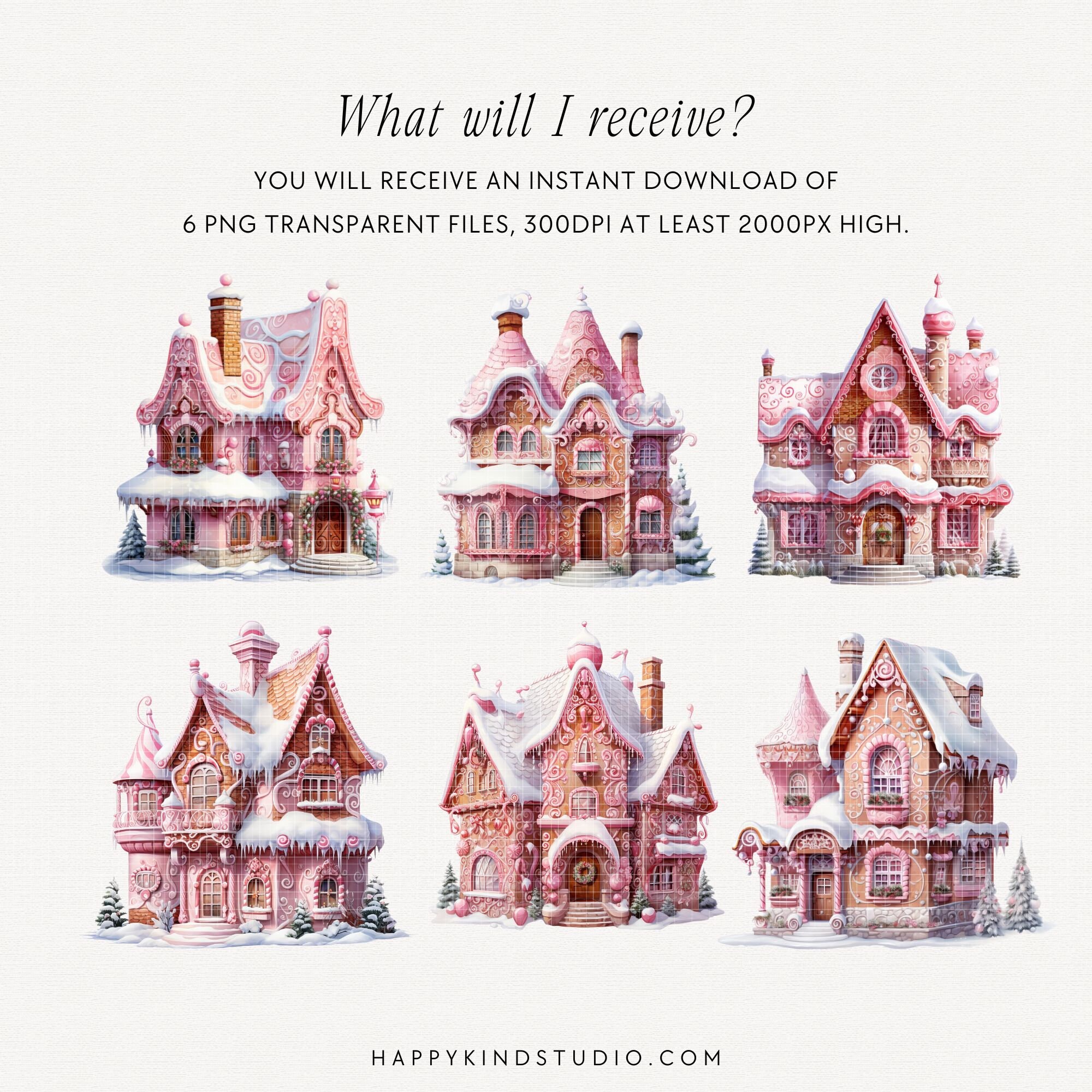 Pastel Gingerbread Clipart, Pink Gingerbread House Clipart, Candyland ...