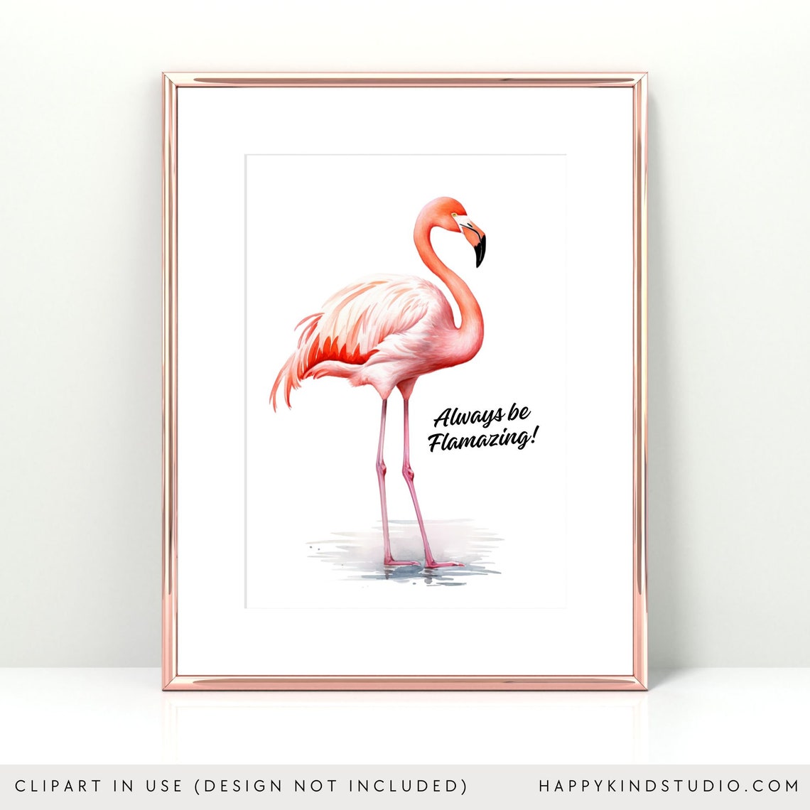 Pink Flamingo Clip Art, Watercolor Art, Tropical Birds, Flying ...