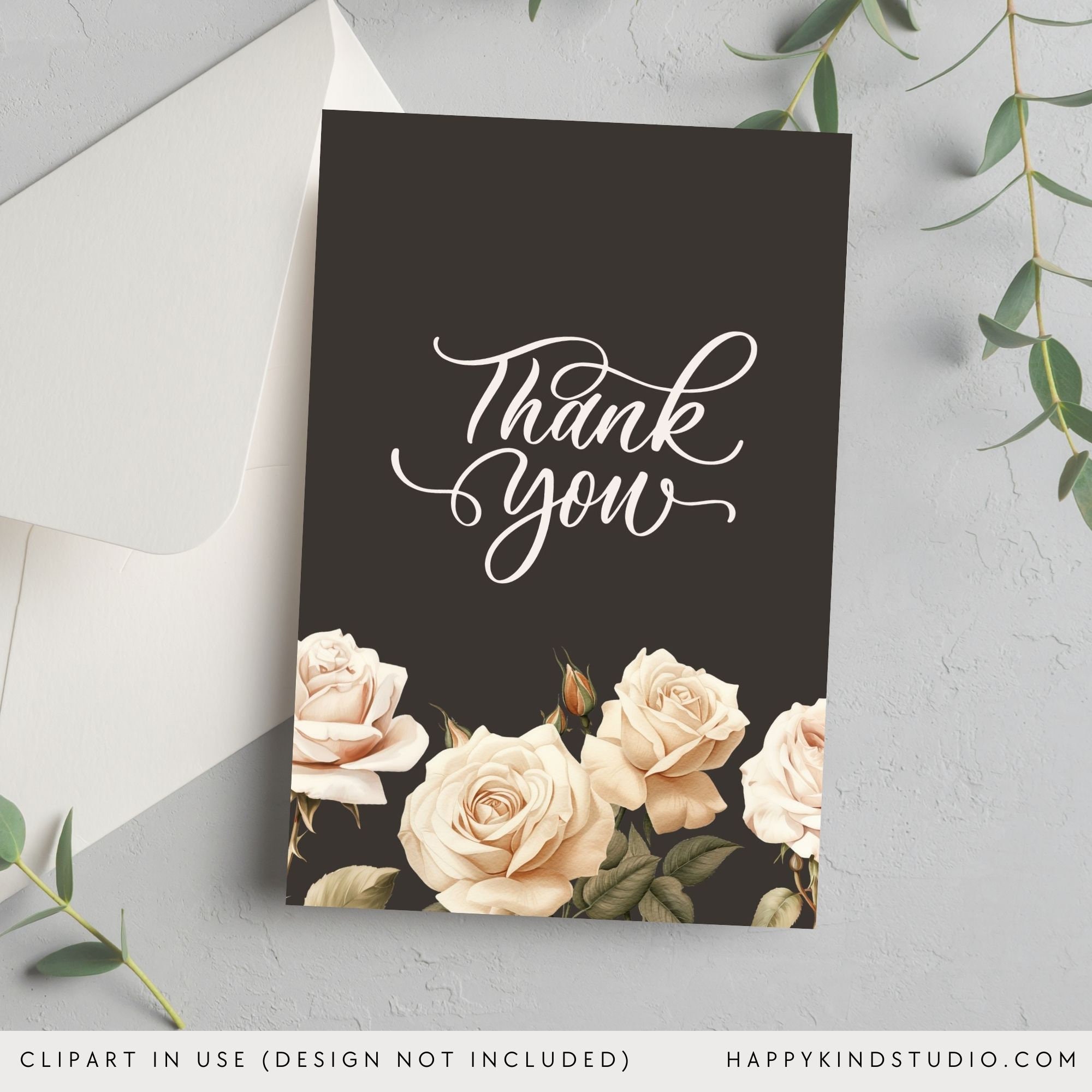 White Roses Clipart, Vintage Rose Clipart, Botanical Illustration, Rose ...