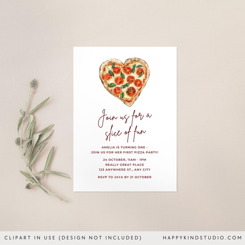 Heart Shaped Pizza Clipart - Watercolor Pizza Valentine PNG, A Slice of ...