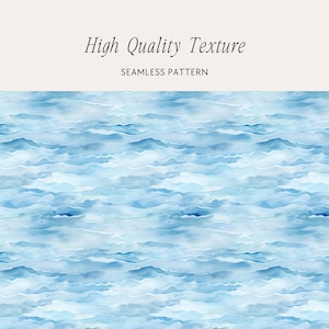 Watercolor Ocean Seamless Pattern, Digital Paper Clipart, Seamless ...