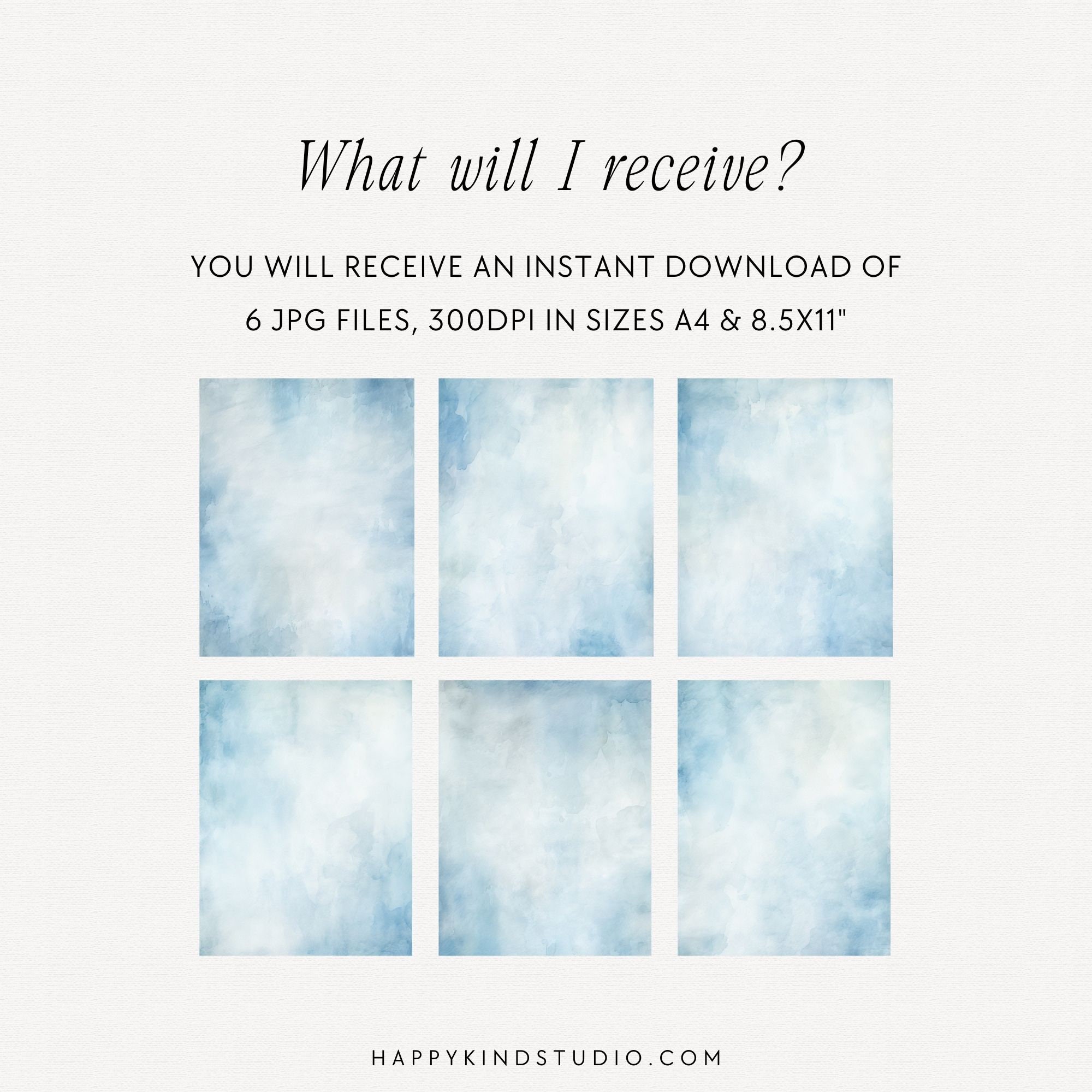 Blue Watercolor Paper, Watercolor Background Clipart, Blue Digital ...