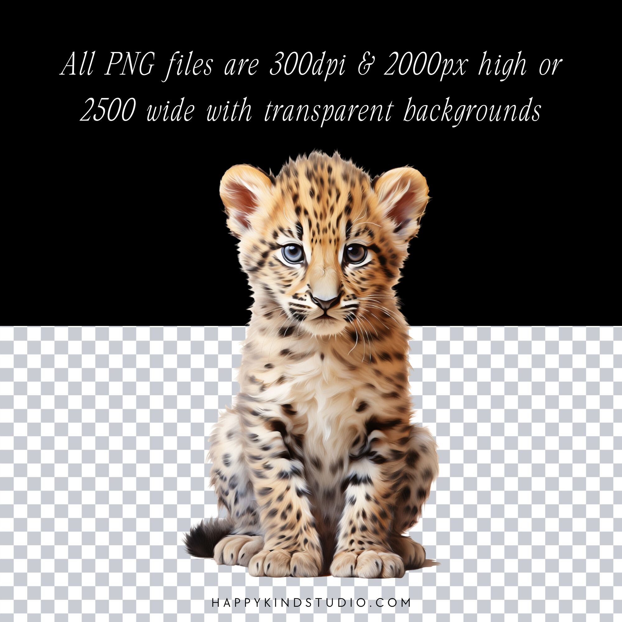 Baby Safari Animals Clipart, Watercolor African Animals, Transparent ...