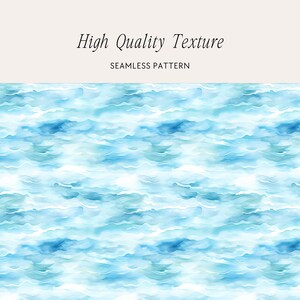 Watercolor Ocean Seamless Pattern, Digital Paper Clipart, Seamless ...