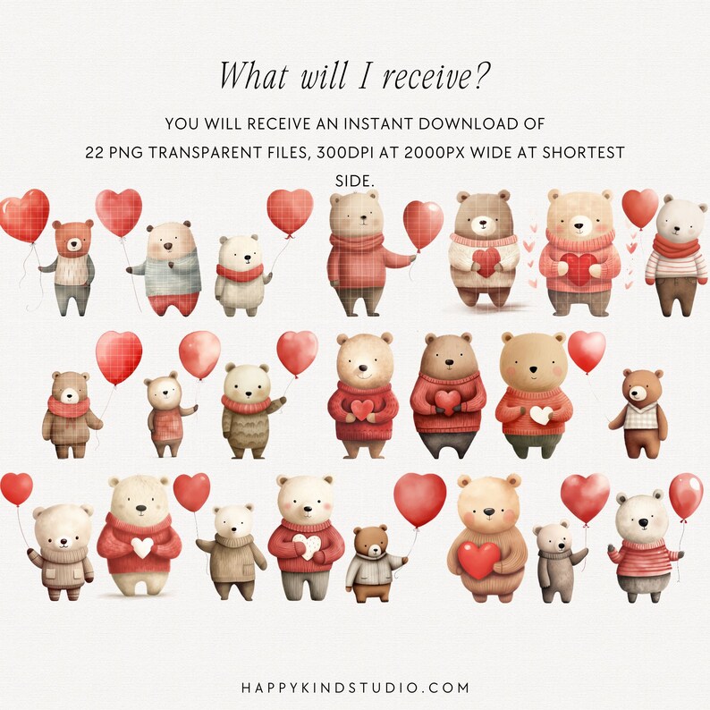 Bear Valentines Clipart, Valentine's Day Teddy Bear Clipart, Bear ...