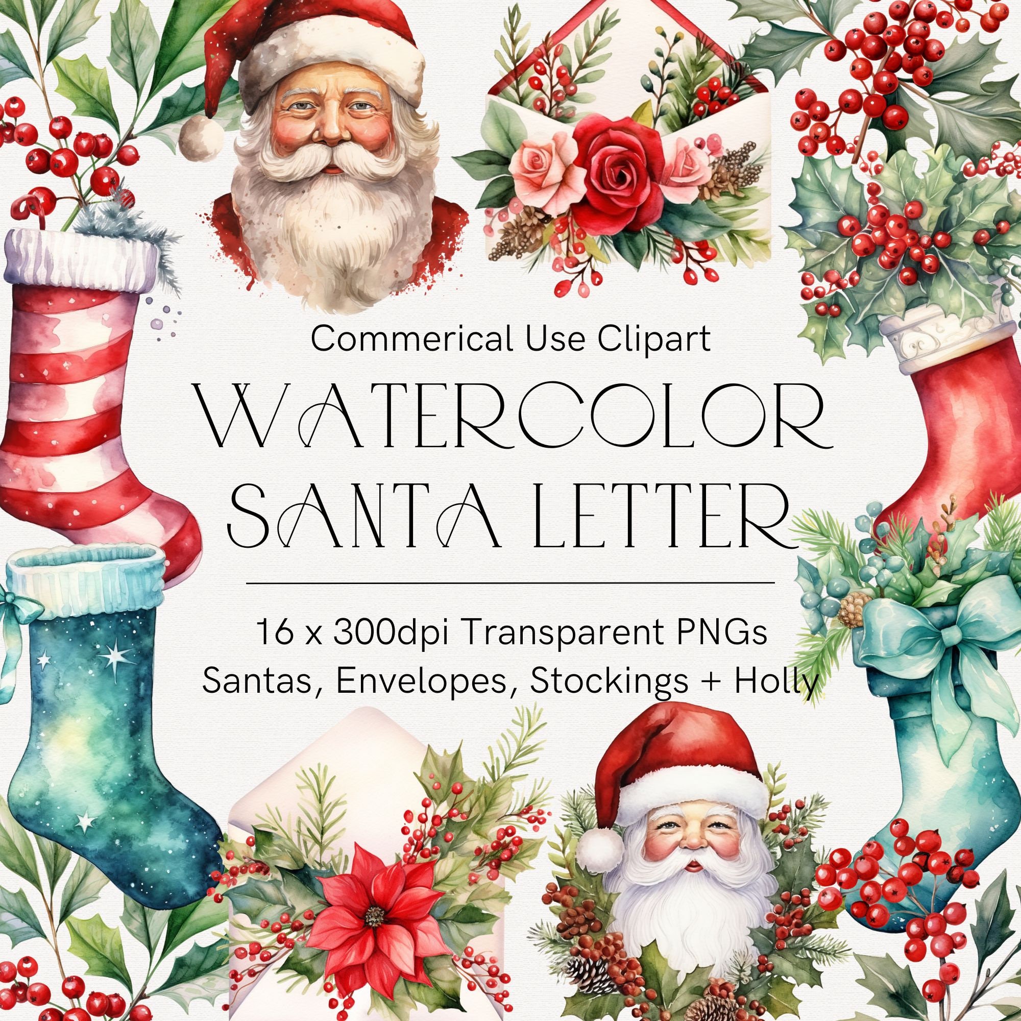 Santa Claus Letterhead Clipart
