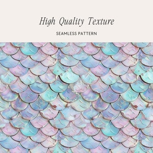 Mermaid Seamless Pattern, Mermaid Scales Digital Paper, Iridescent ...