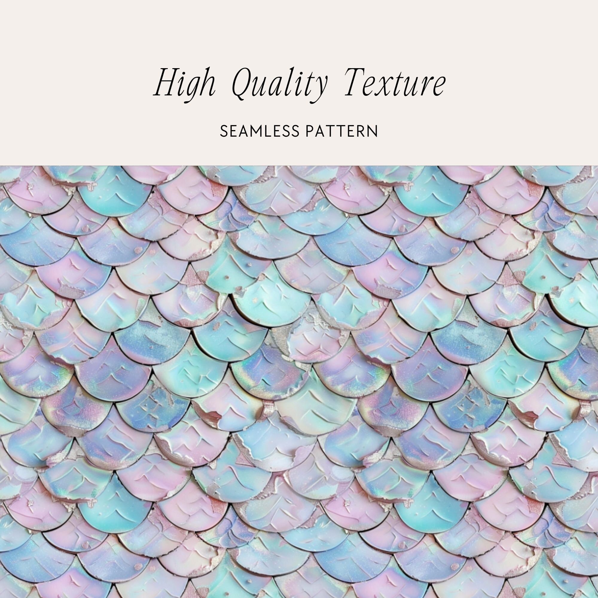 Mermaid Seamless Pattern, Mermaid Scales Digital Paper, Iridescent ...
