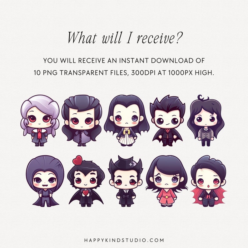 Kawaii Vampire Halloween Clipart, Cute Vampires, Halloween Art ...