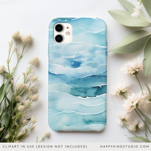 Watercolor Ocean Seamless Pattern, Digital Paper Clipart, Seamless ...