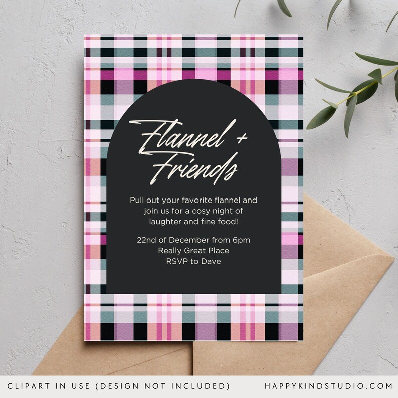 Flannel and Friends Clipart, Flannel Seamless Pattern, Plaid, Tartan ...